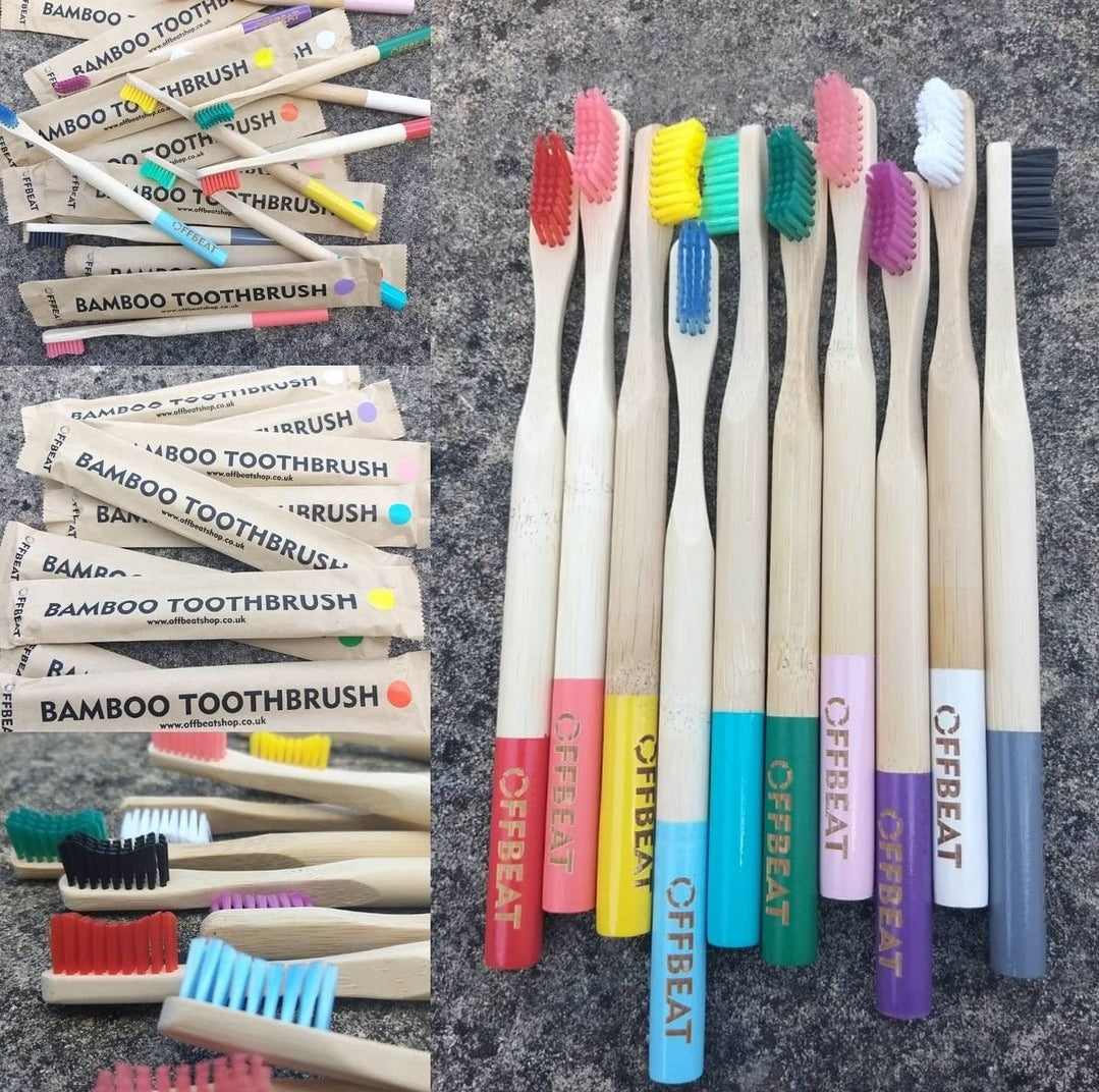 Colorful Mermaid Eco-Friendly Bamboo Toothbrushes | Mini Mermaid Tails ...