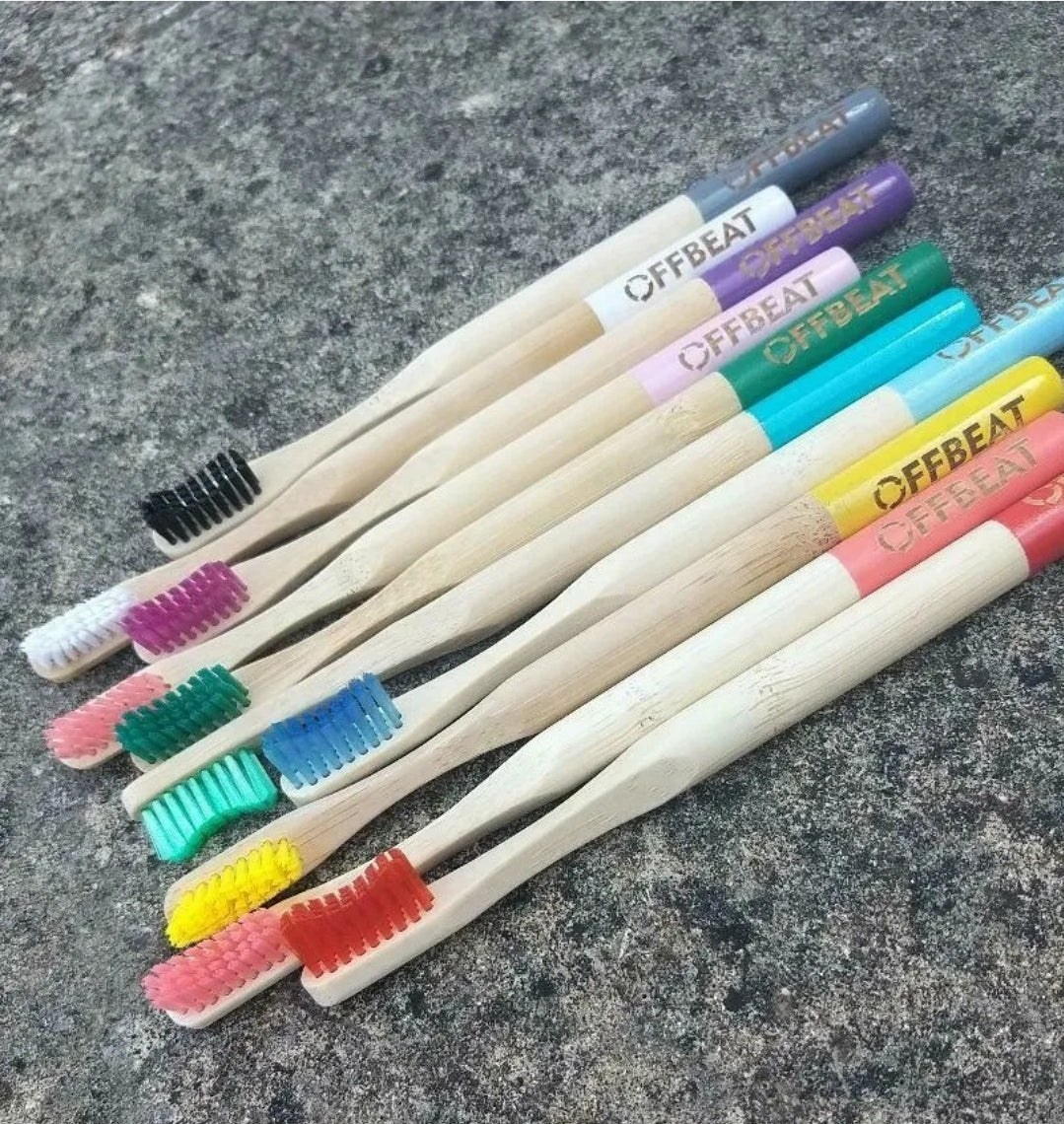 Colorful Mermaid Eco-Friendly Bamboo Toothbrushes | Mini Mermaid Tails ...